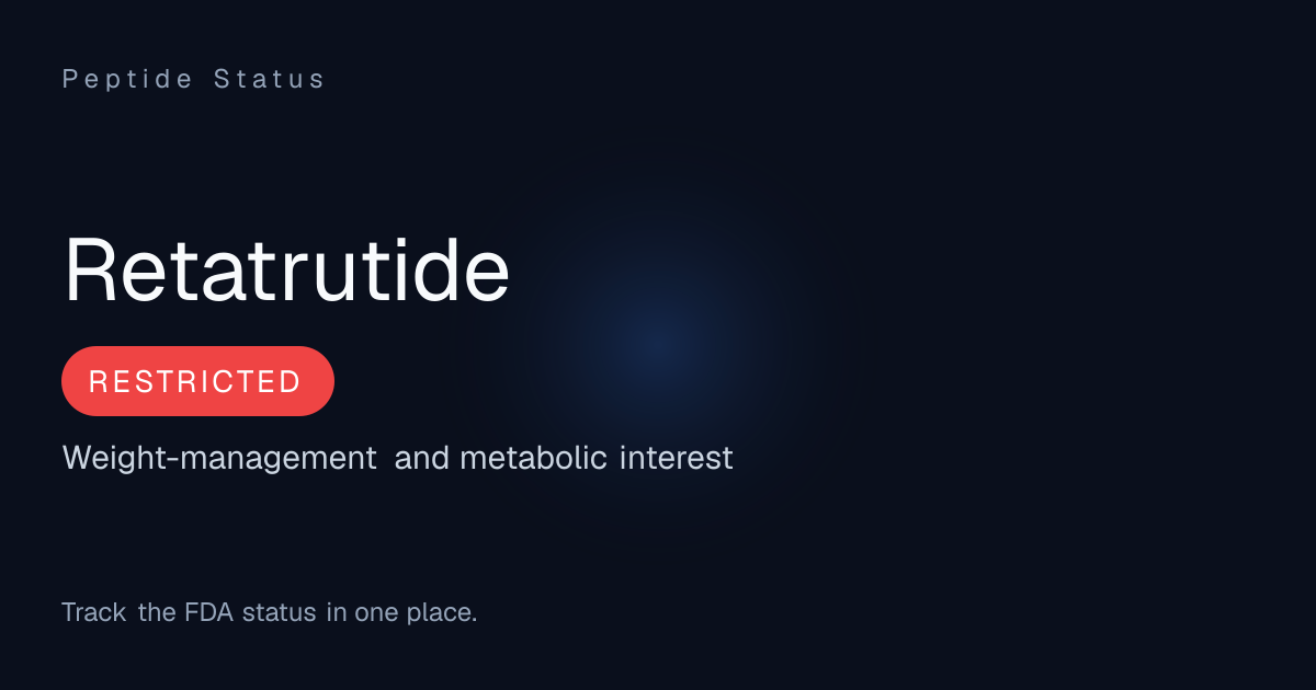 Retatrutide legality (RETA) | Peptide Status